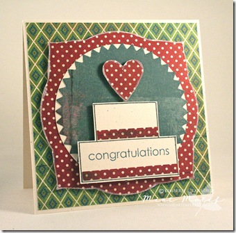 For the Love of Paper: Mint Motif Sneak Peek: Congratulations and cake